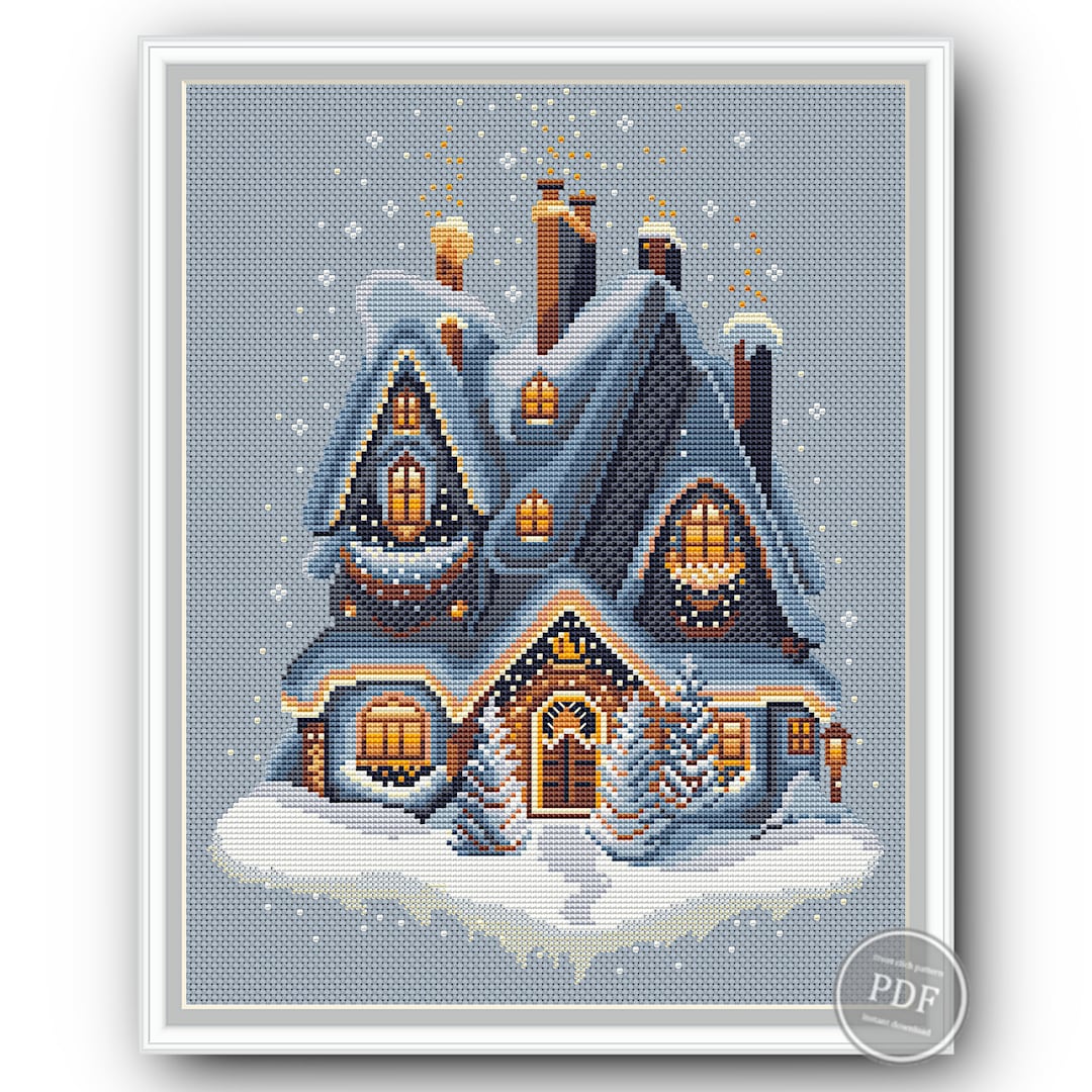 Christmas Cross Stitch Pattern. Winter Cross Stitch. Fairytale ...