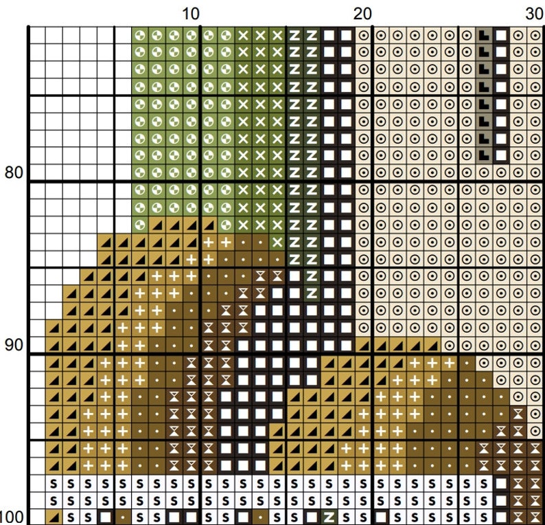 Cross Stitch Pattern Minimalistic Style Cross Stitch Chart Houses Cross ...