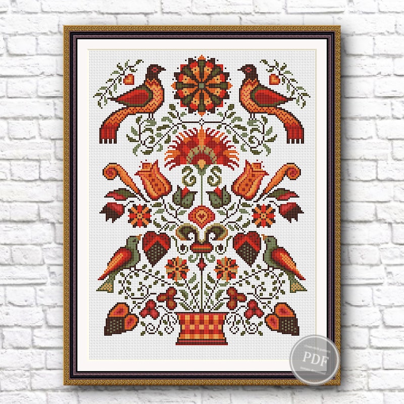 Fraktur Cross Stitch Kit - Etsy