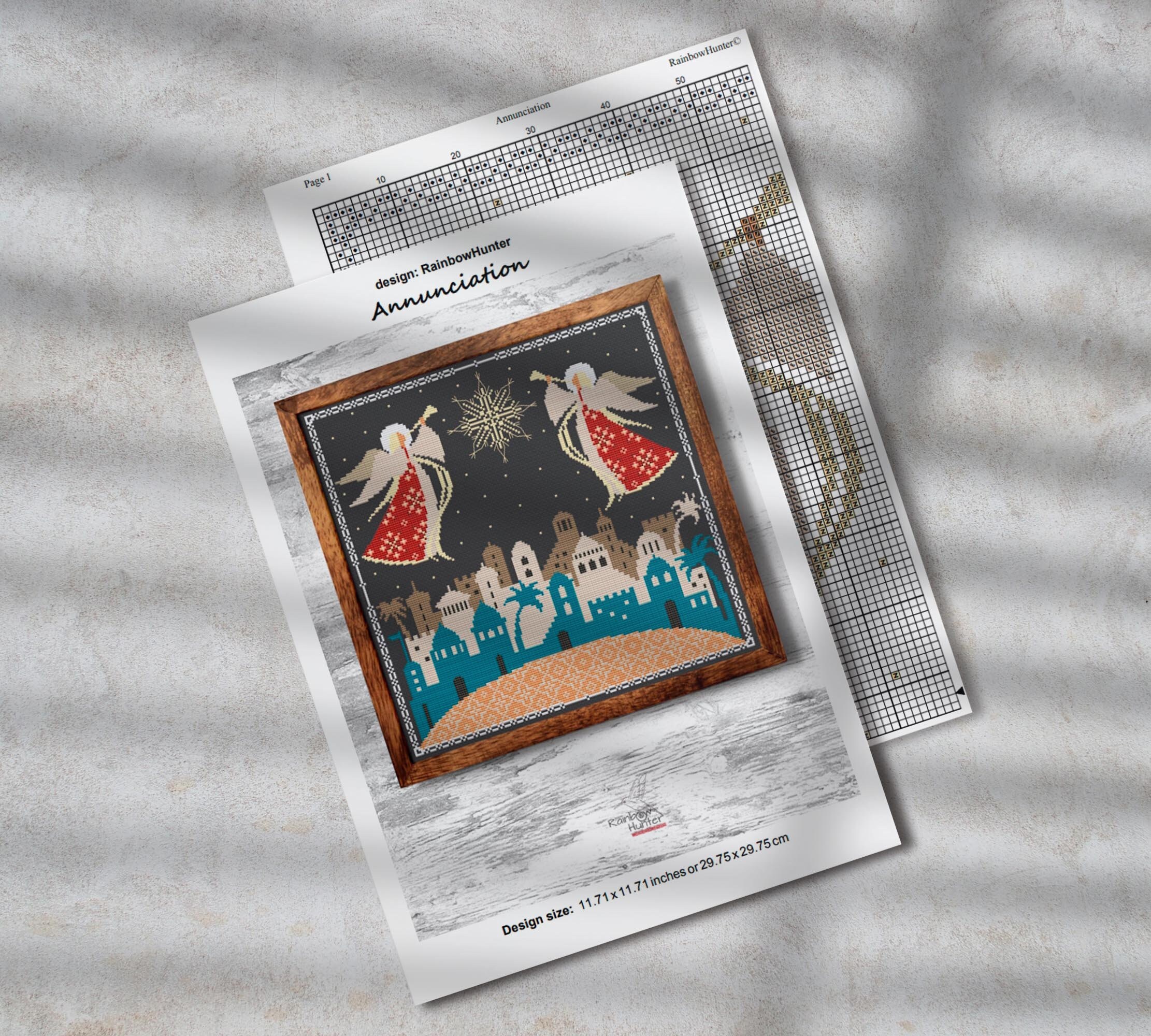 Holy Nativity Cross Stitch Pattern PDF Set of 4 Christmas Ornament Easy ...