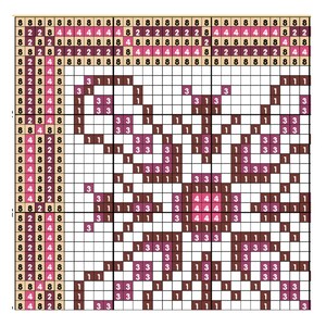 Cross Stitch Patchwork - Swatch Fuchsia - Geometric Squares - Ethnic ...