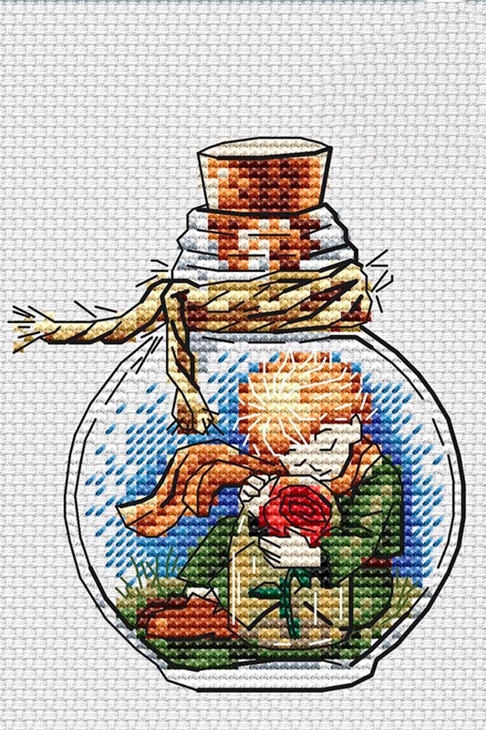 The Little Prince Cross Stitch Pattern PDF, Bundle 3 in 1 Bottle Cross ...