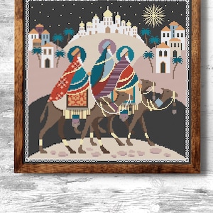 Nativity Cross Stitch Pattern Set of 4 Christmas Nativity Embroidery ...