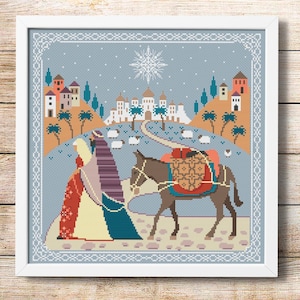 Holy Nativity Cross Stitch Pattern PDF Set of 4 Christmas Ornament Easy ...