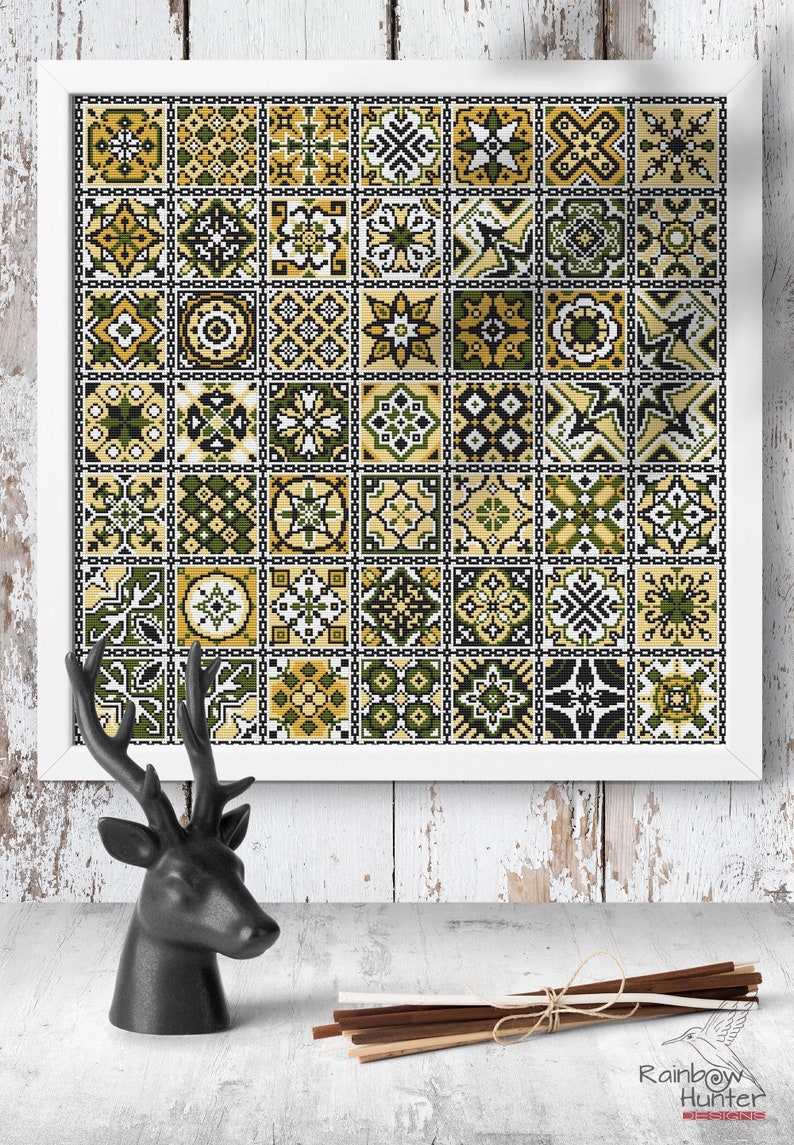 Patchwork Cross Stitch Geometric Squares Tile Cross Stitch - Etsy