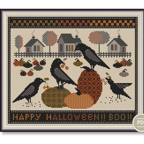 Halloween Wedding Sampler Cross Stitch - Etsy