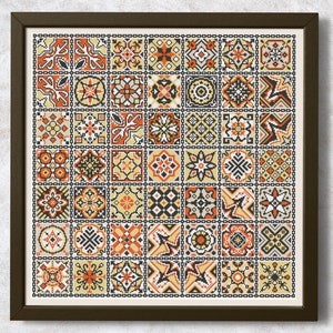 Cross Stitch Sampler Squares Tile Cross Stitch Patchwork Xstitch Quaker ...