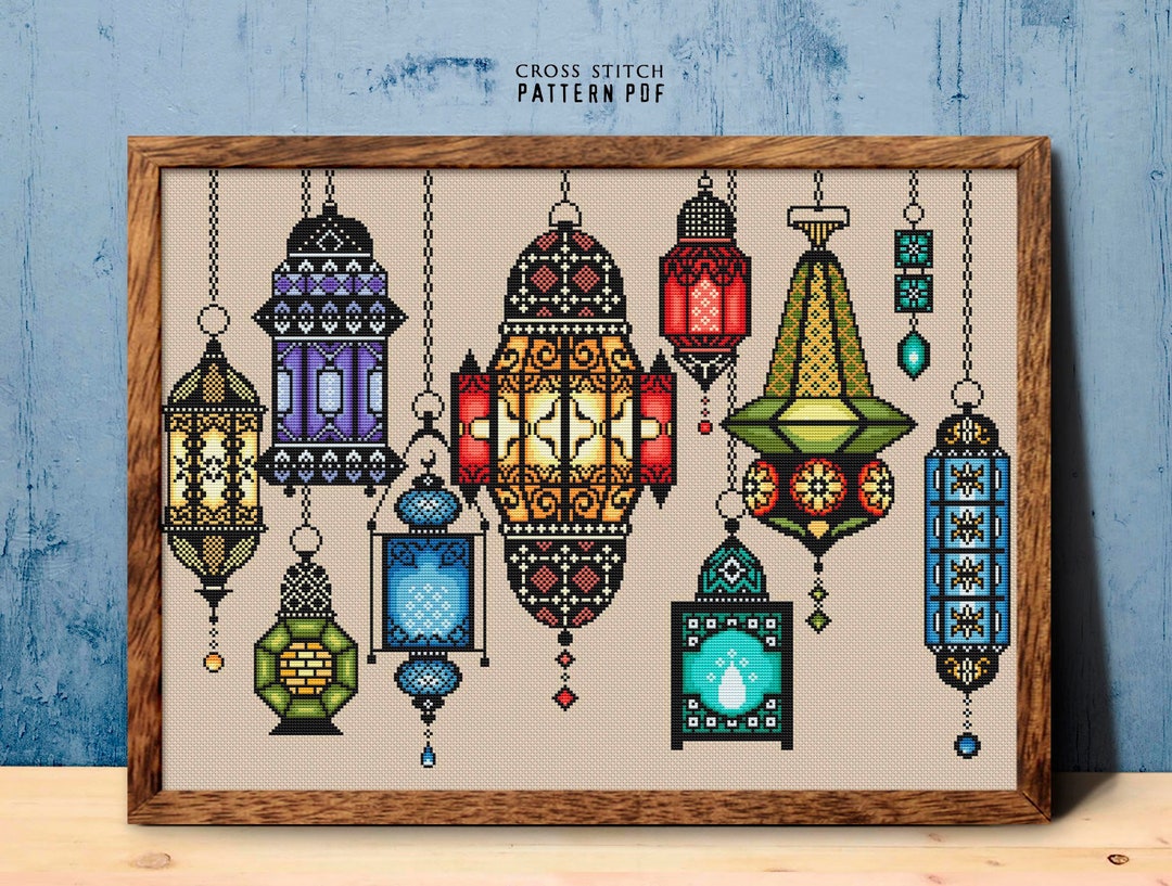 Moroccan Sampler Cross Stitch Pattern PDF, Arabic Cross Stitch Chart ...