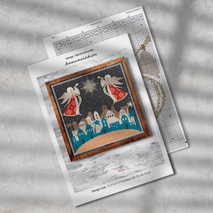Nativity Cross Stitch Pattern Set of 4 Christmas Nativity Embroidery ...