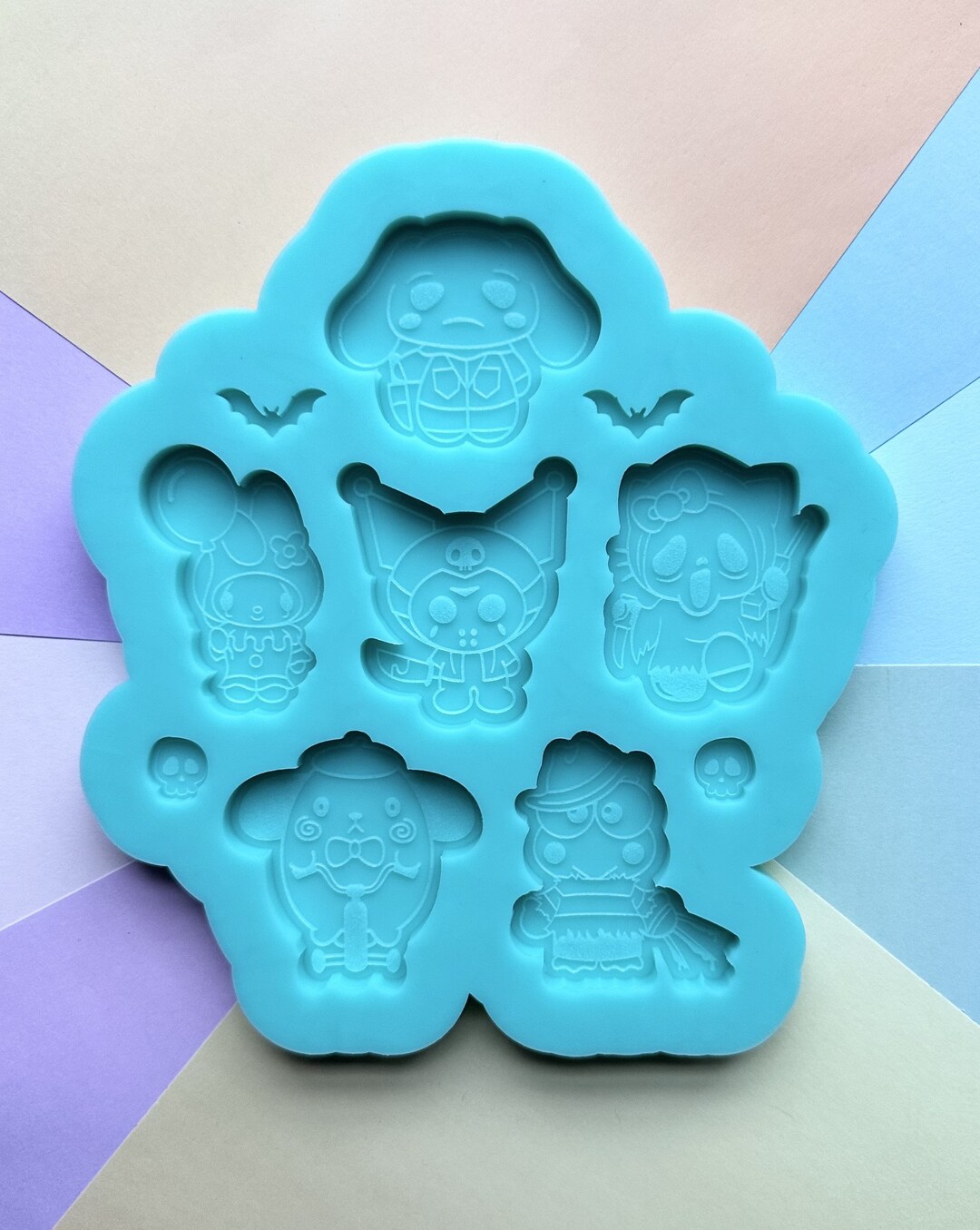Cute Friends Meet Horror Flats Palette Silicone Mold - Etsy