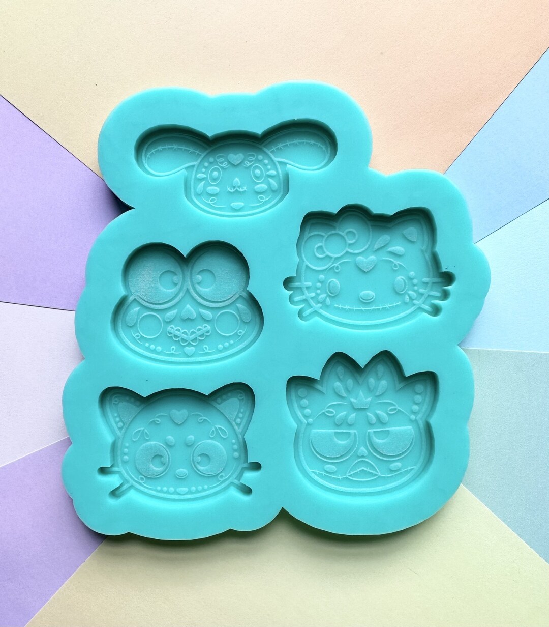 Cute Friends Sugar Skull Flats Palette Silicone Mold - Etsy