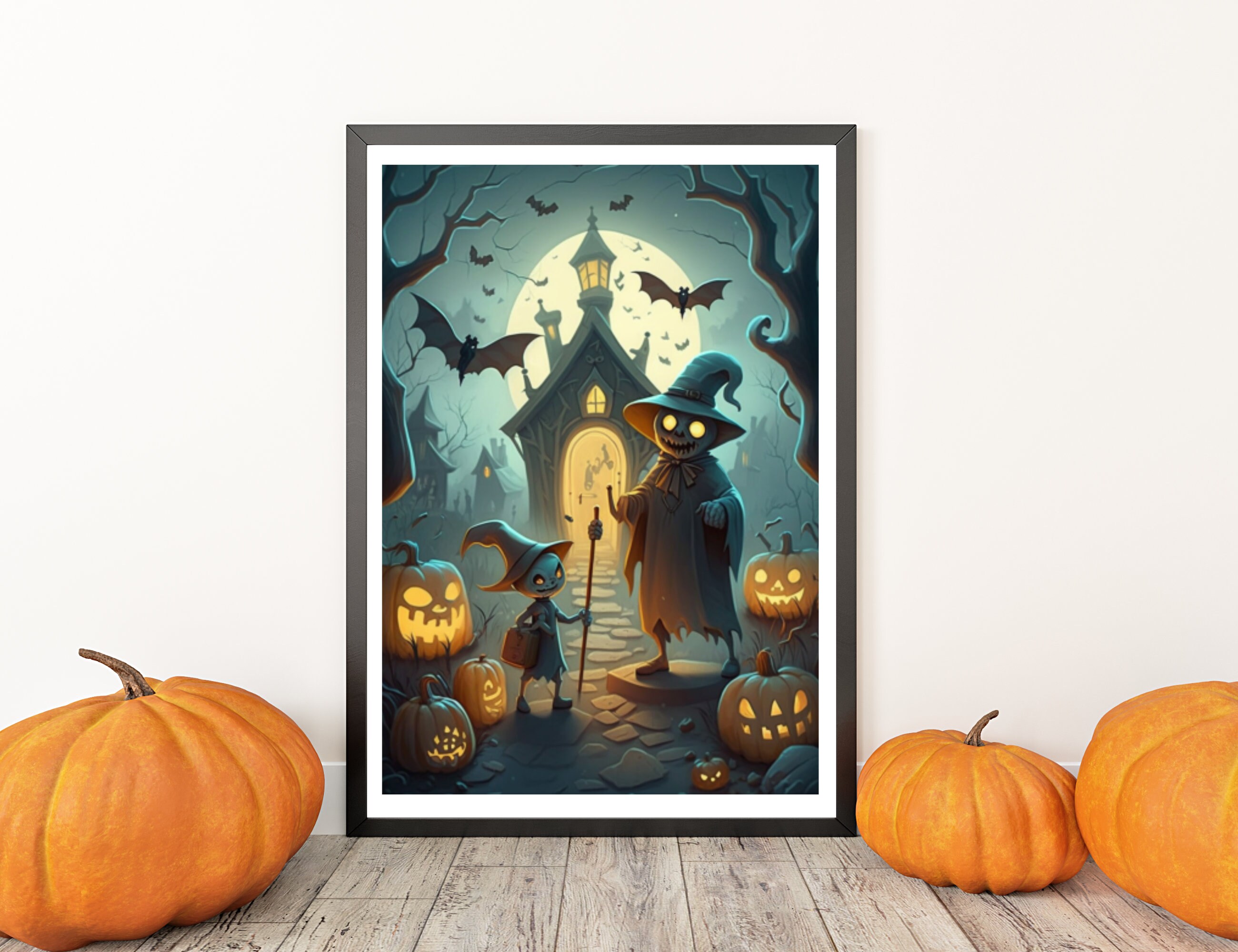Halloween Wall Art for Spooky Wall Decor Ghoulish Wall Art - Etsy