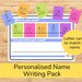 Personalised Name Writing Pack - Etsy