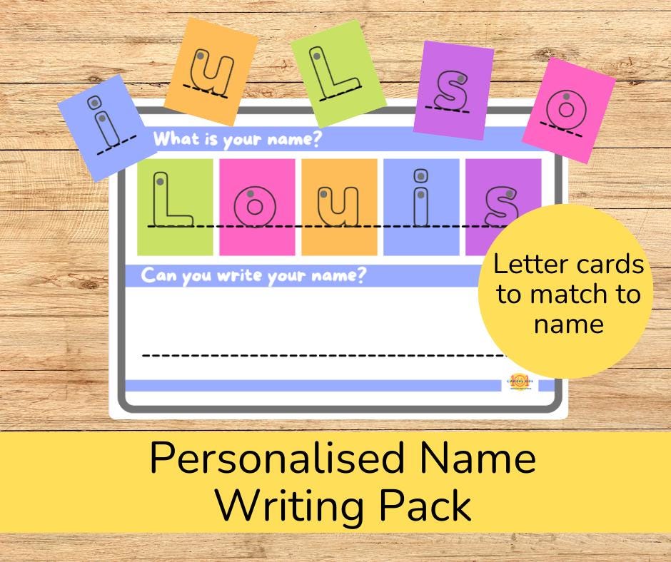 Personalised Name Writing Pack - Etsy