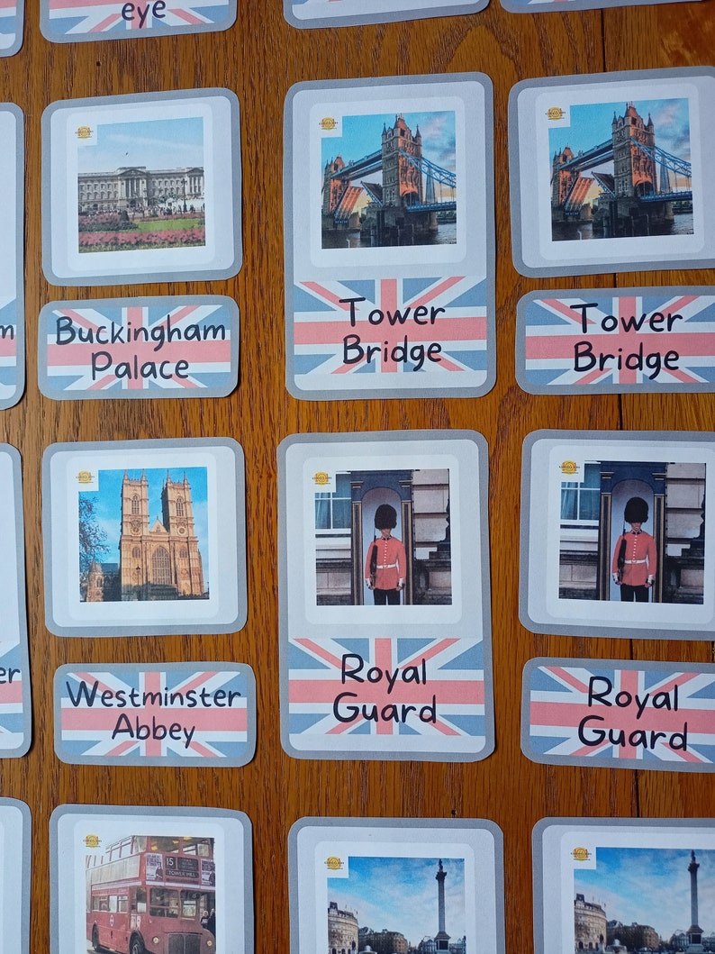 London Landmarks Montessori 3 Part Cards - Etsy