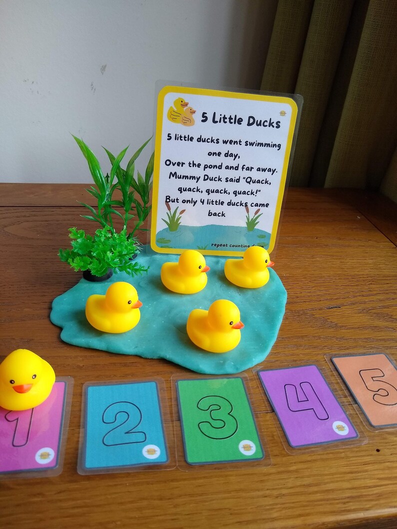 5 Little Ducks Playdough Set Nursery Rhymes Interactive Learning and ...
