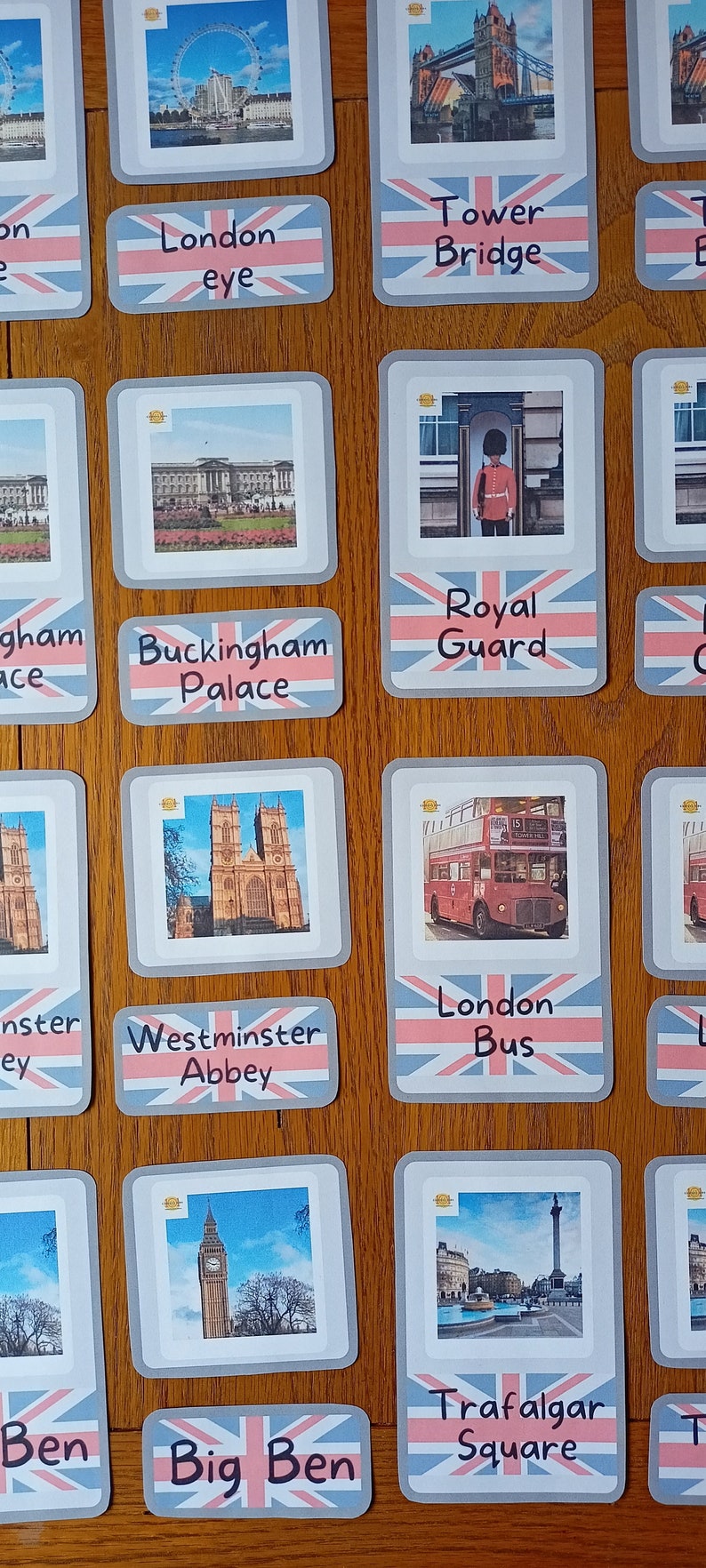 London Landmarks Montessori 3 Part Cards - Etsy