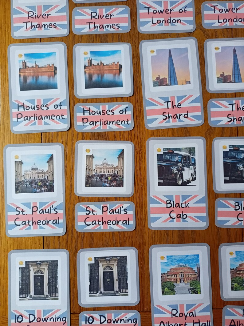 London Landmarks Montessori 3 Part Cards - Etsy