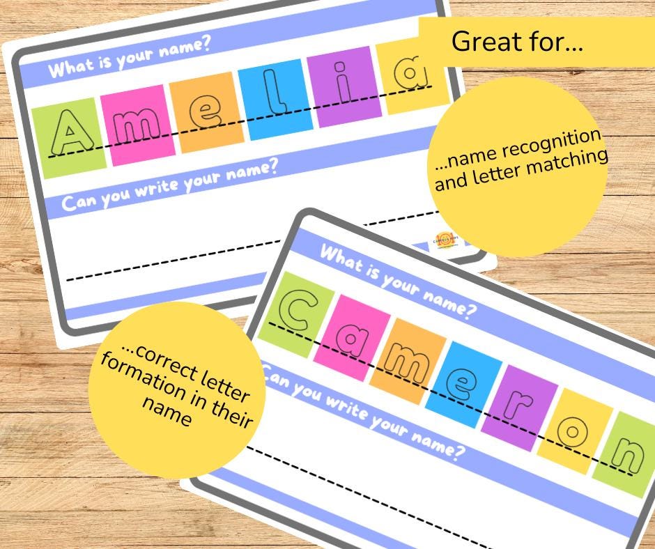 Personalised Name Writing Pack - Etsy