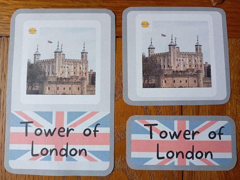 London Landmarks Montessori 3 Part Cards - Etsy