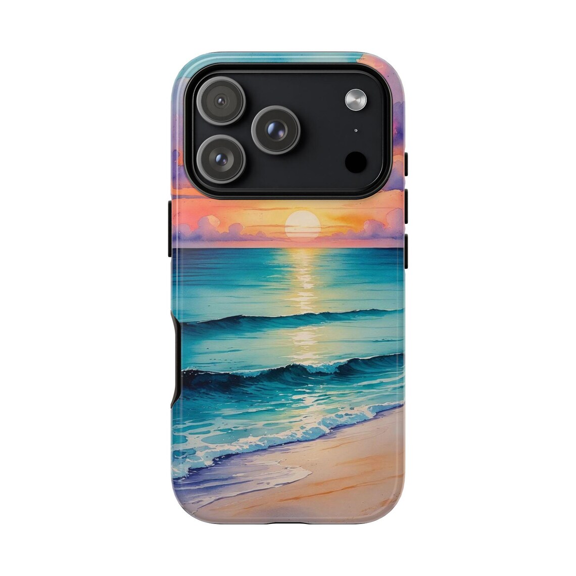 Ocean Sunset Phone Case: Coastal Watercolor Art, Beach Lover Gift - Etsy