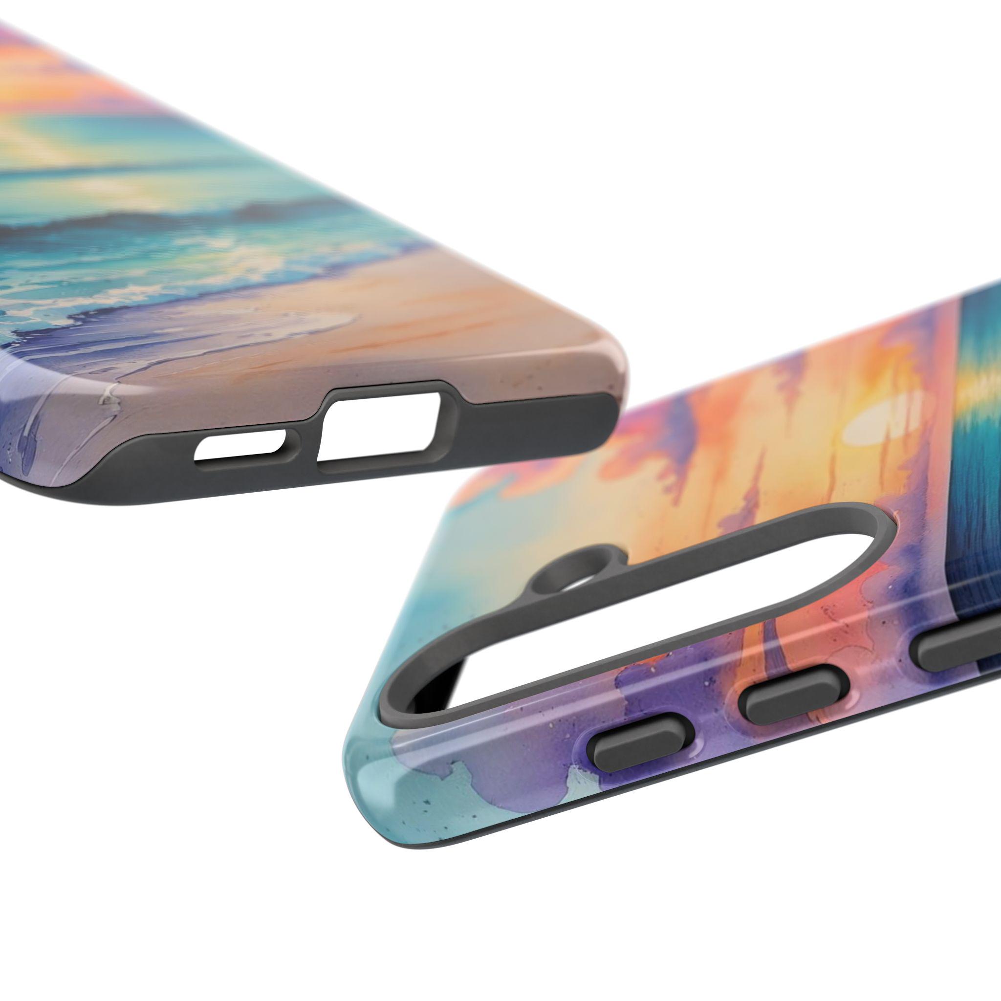 Ocean Sunset Phone Case: Coastal Watercolor Art, Beach Lover Gift - Etsy