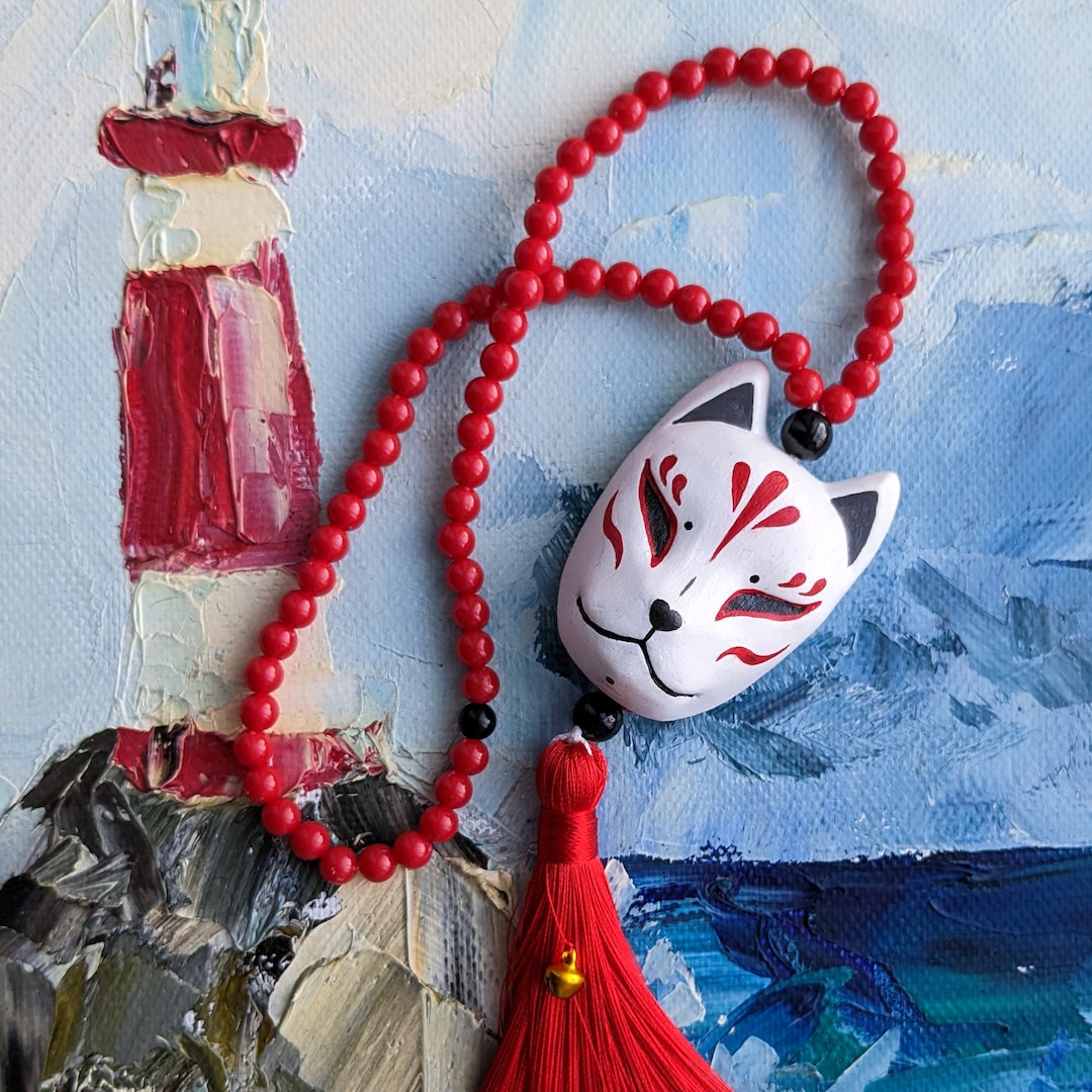 Mini Kitsune Pendant - Etsy