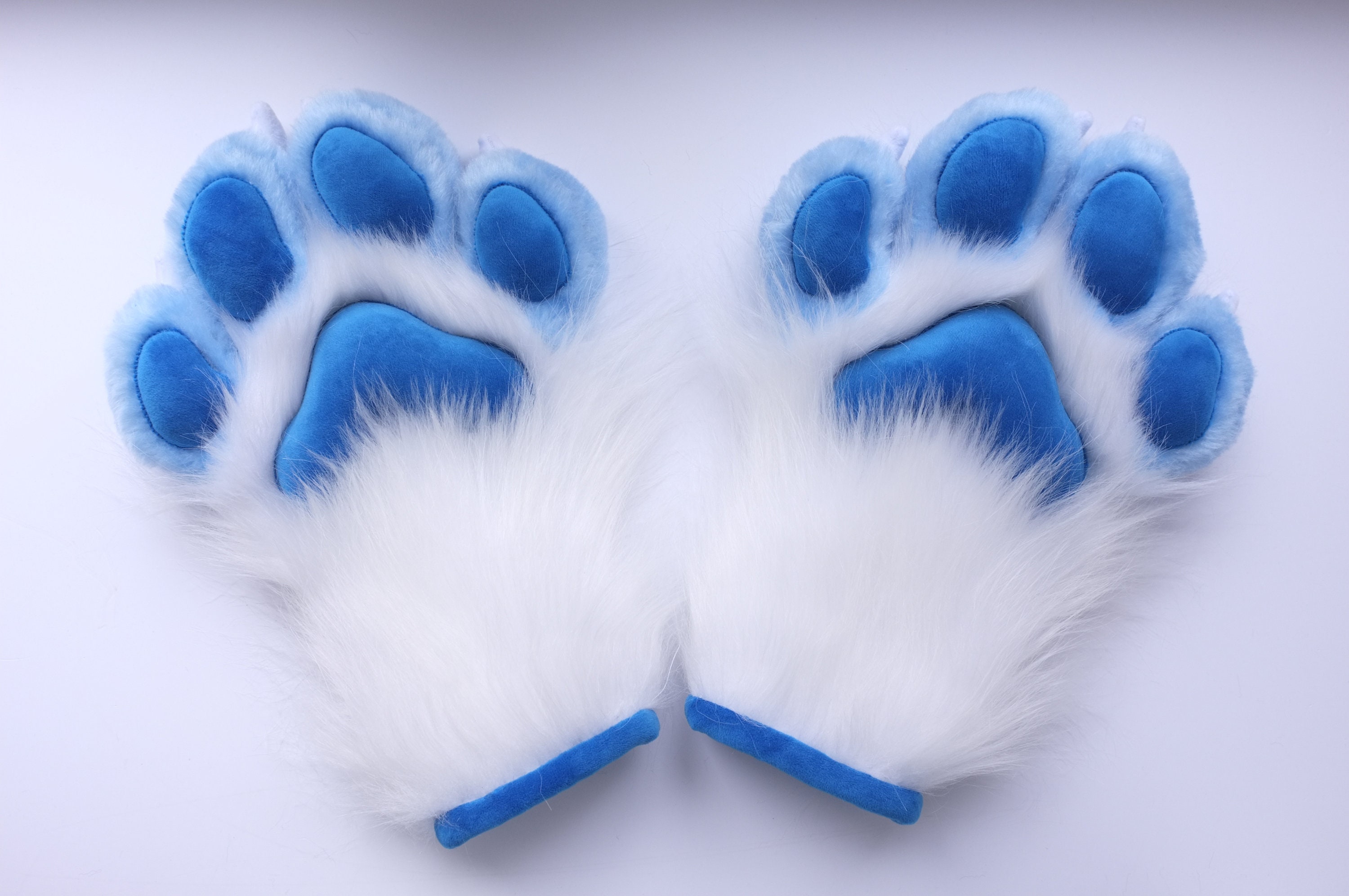 Fursuit Paws Puffy Paws Blue Furry Paws Fursuit Partial - Etsy