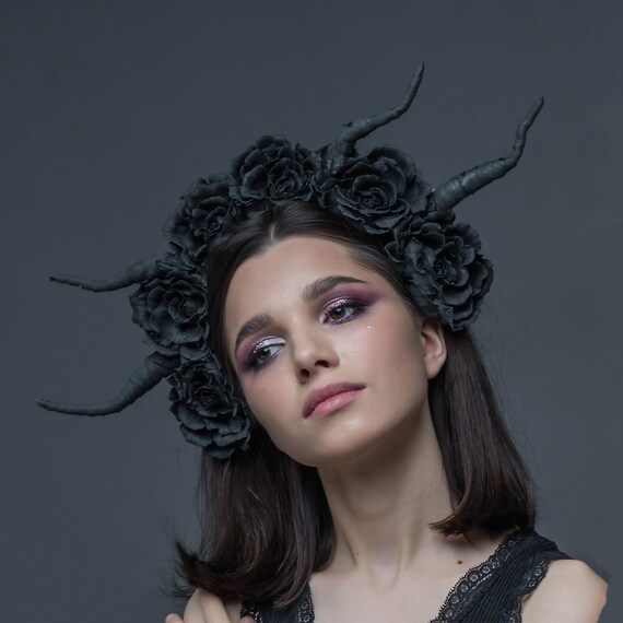 Maleficent Horns Demon Devil Horns Headband Gothic Antler - Etsy