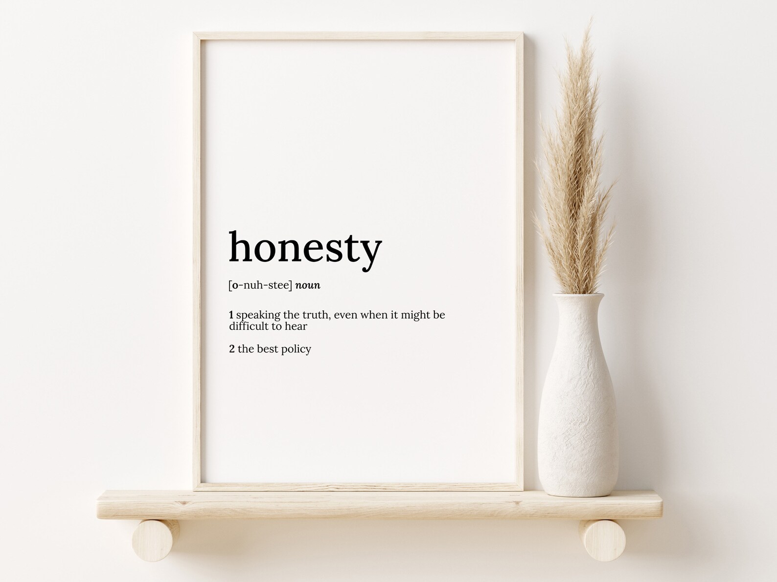 Honesty Definition Print Definition Poster Dictionary Art | Etsy