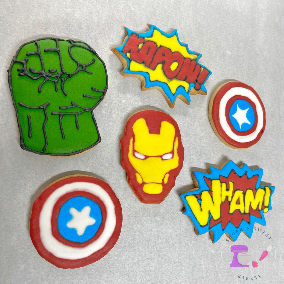 Marvel Sugar Cookies - Etsy