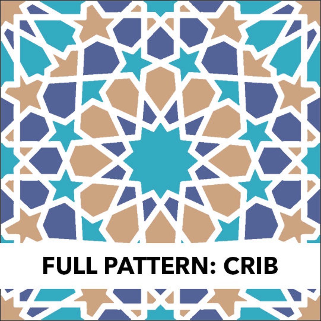 Islamic Geometry I Quilt Pattern (intermediate-advanced): Crib Size - Etsy