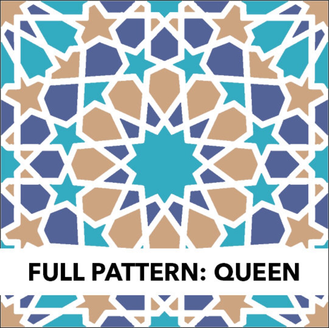 Islamic Geometry I Quilt Pattern (intermediate-advanced): Queen Size - Etsy
