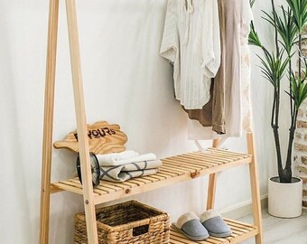 Wooden Clothes Tree - Etsy