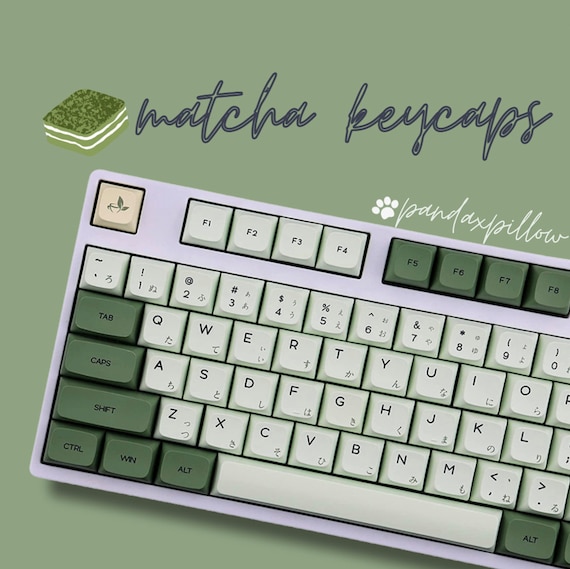 Matcha Keycaps / 124 Keys Korean PBT Keycaps ZDA Profile | Etsy