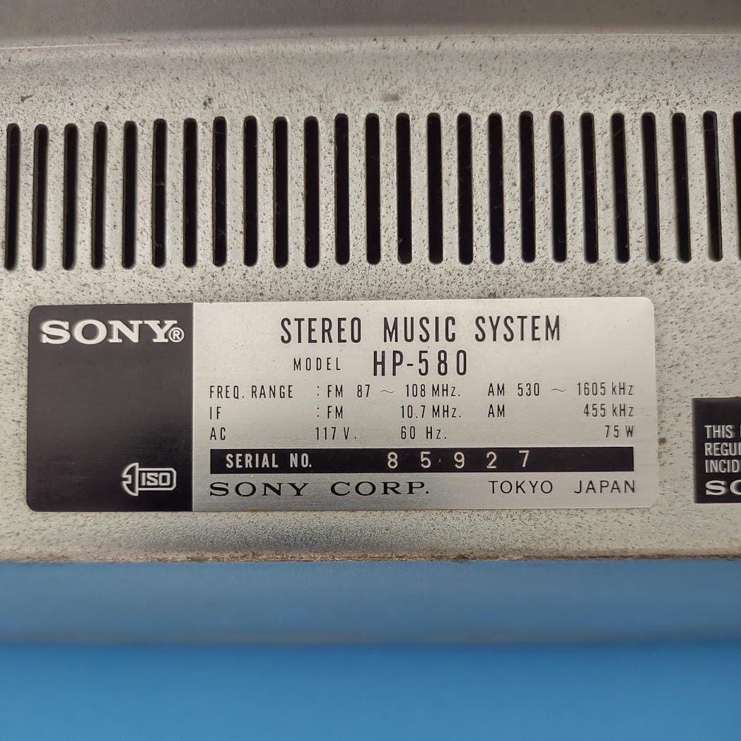SONY 1970s Stereo Music System HP-580 Very Rare Find - Etsy