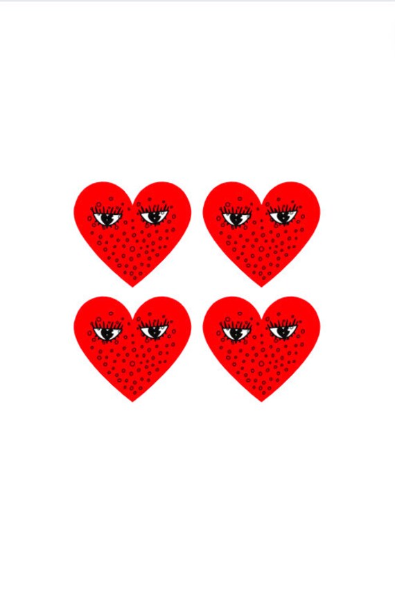 Preppy Hearts Digital Download Print Design Vertical and Can - Etsy