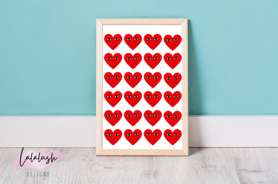 Preppy Hearts Design in Digital Download File, Can Be Printed up to 30 ...