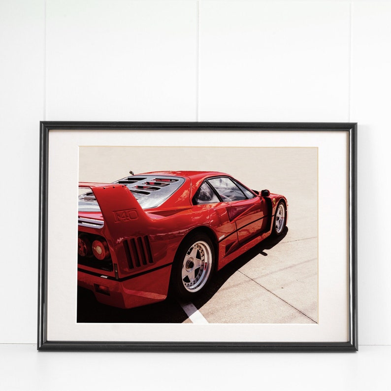 Ferrari F40 Vintage Picture in Picture Frame and Passe-partout - Etsy