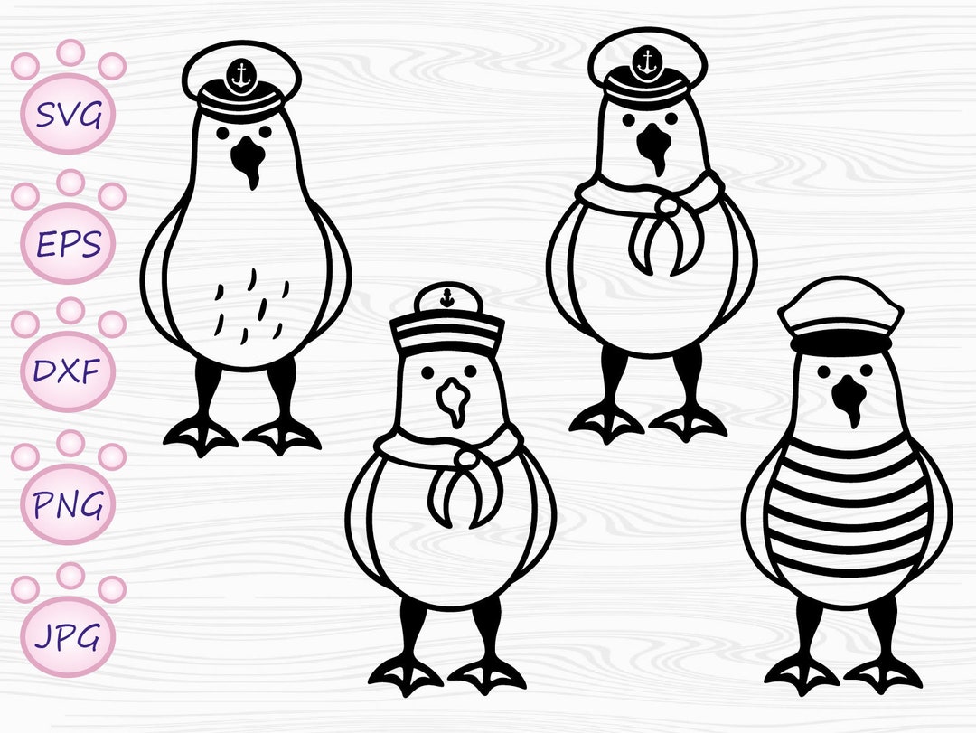 Seagull SVG Bundle, Möwe Moin Sailor Seagull Maritime Svg, Maritime ...