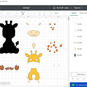Cute Giraffe SVG - Etsy