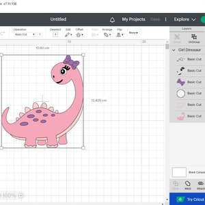Dinosaur Girl Bundle SVG - Etsy