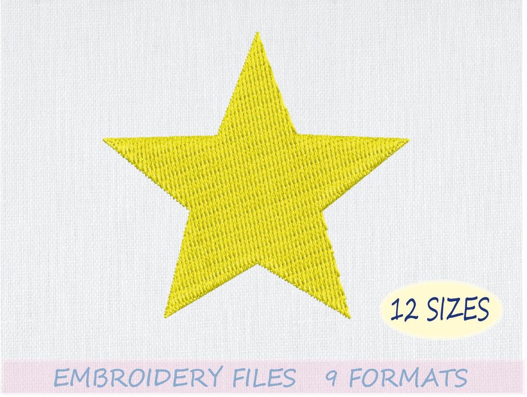 Star Embroidery Designs, Mini Star Embroidery, Machine Embroidery ...