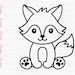 Cute Fox Outline SVG - Etsy