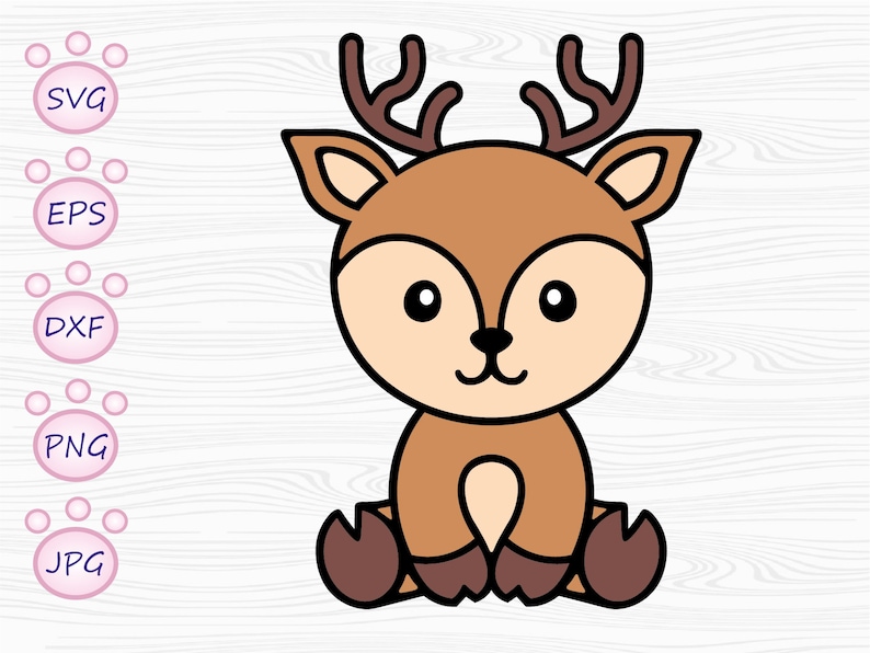 Baby Deer SVG - Etsy