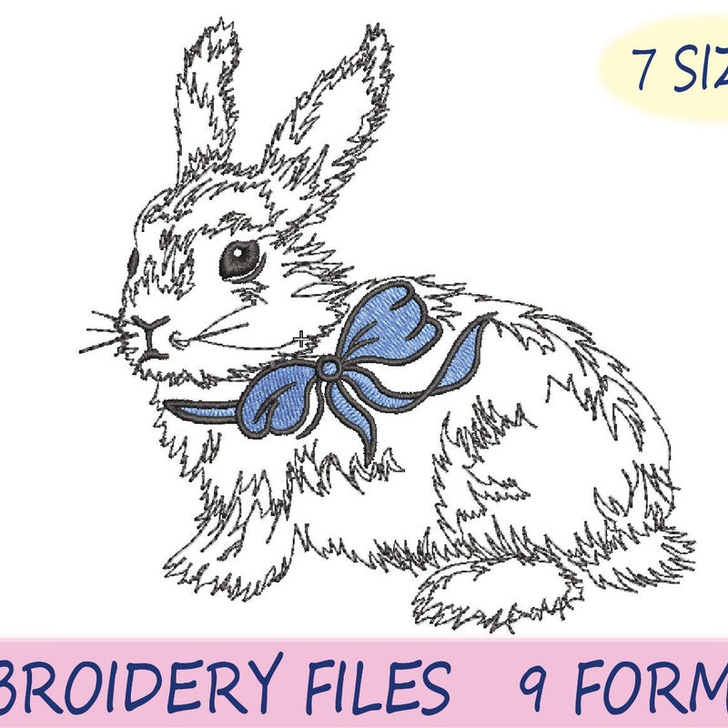 Bunny Embroidery - Etsy