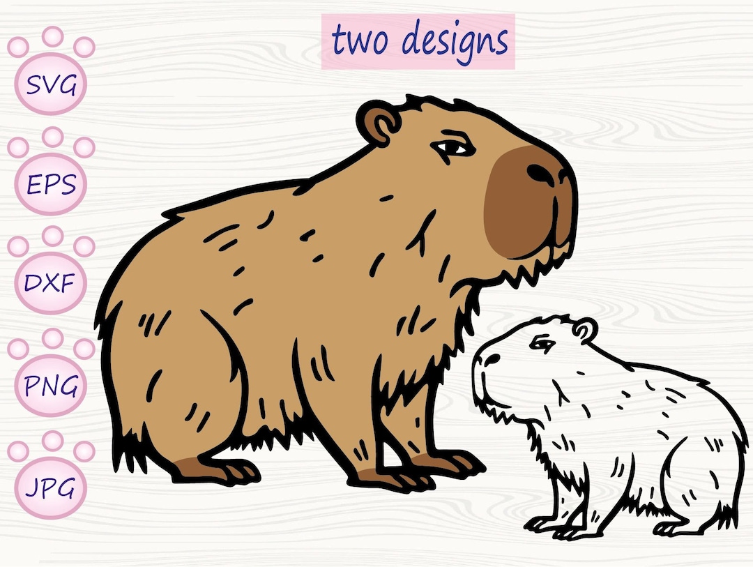 Capybara Svg, Capybara Clipart, Capybara Png, Capybara Cut Files for ...