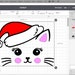 Christmas Cat Face SVG - Etsy
