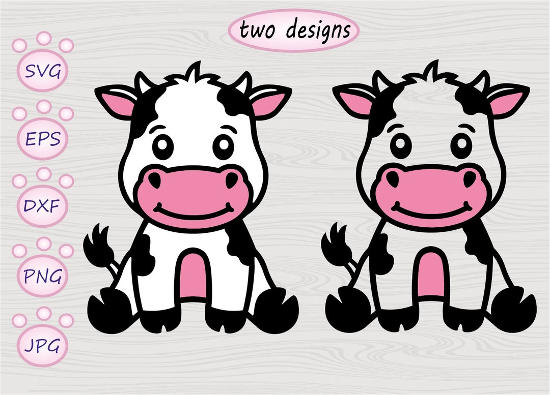 Baby Cow Svg - Etsy