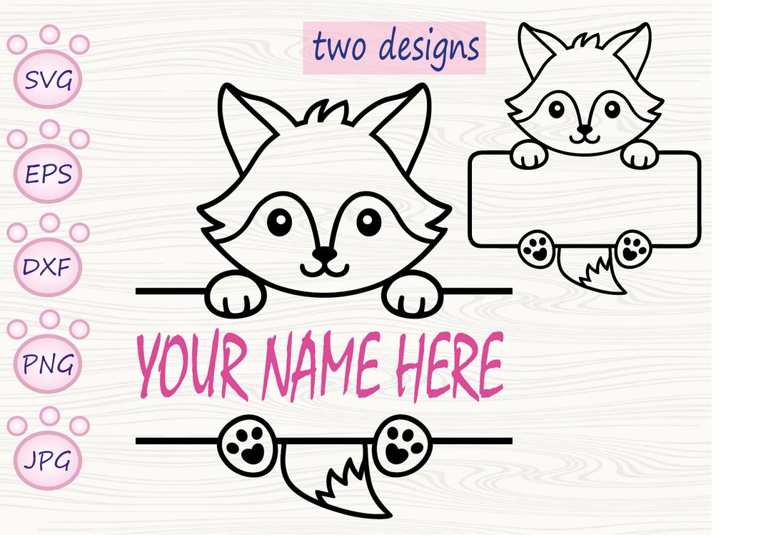 Fox Split Monogram SVG - Etsy